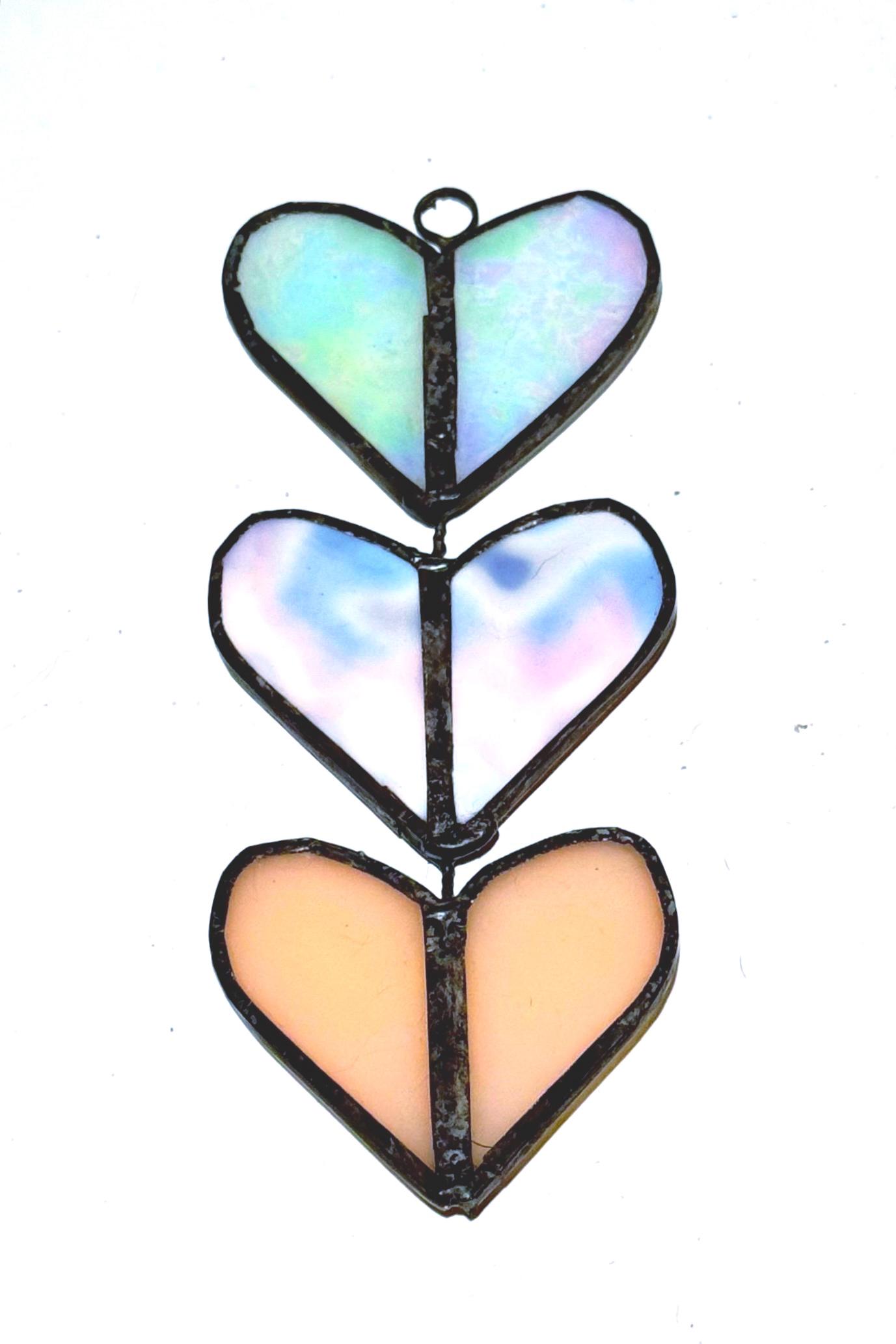 Stained Glass Heart Suncatcher, Glass Suncatcher, Glass Heart ...