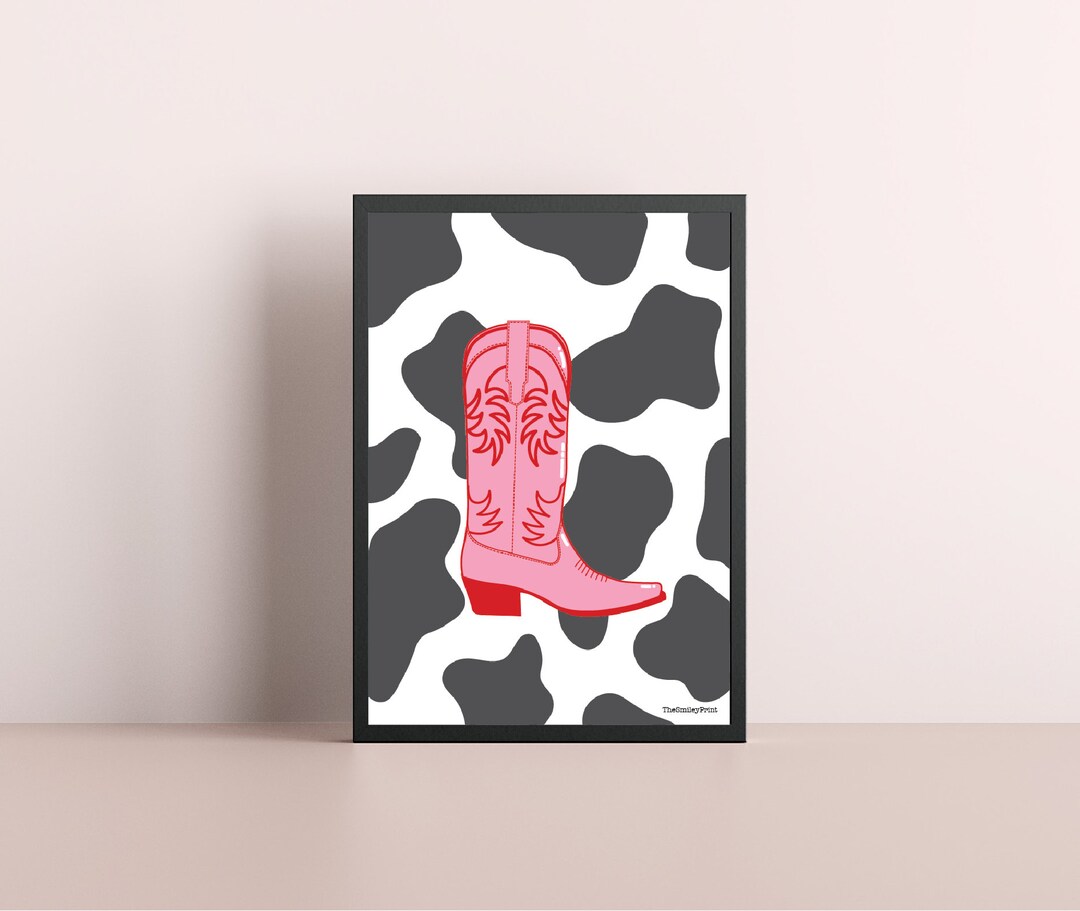 Cowboy Boot Poster - Etsy