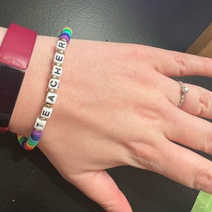 Custom Teacher Bracelet Gift - Etsy