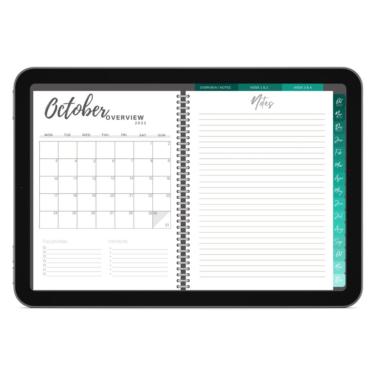 Digital Planner 2022 2023, Goodnotes Planner, iPad Planner, Notability ...