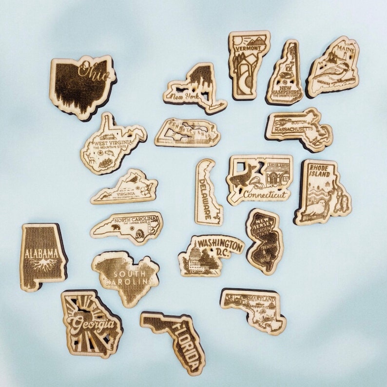 50 United States Wooden Tic Tac Toe Game Game for Kids & Adults - Fun ...