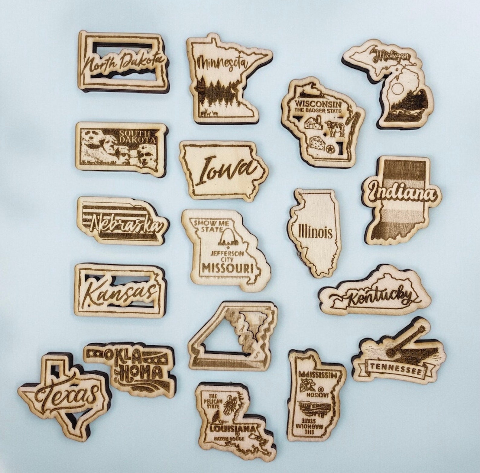 50 United States Wooden Tic Tac Toe Game Game for Kids & Adults - Fun ...