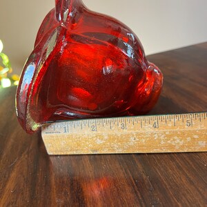 Large Red Glass Rose Art Glass Sculpture Floral - Etsy