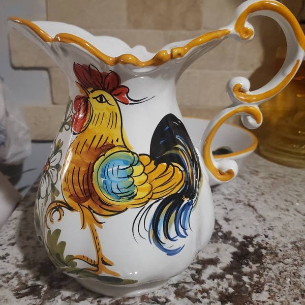 Rooster Pitcher - Etsy