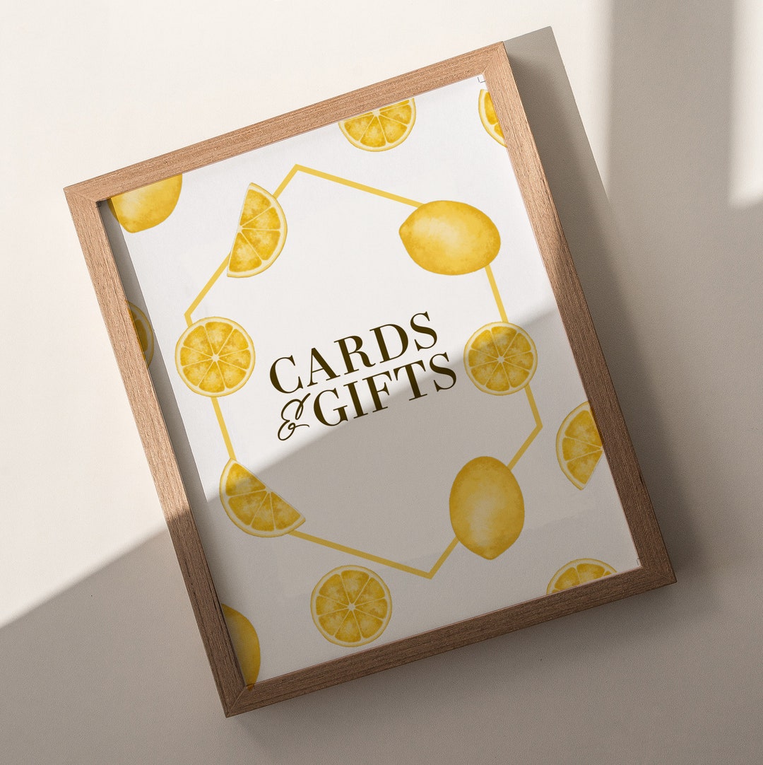 Baby Shower 8x10 Printable Sign, Cards and Gifts, Instant Download PDF ...