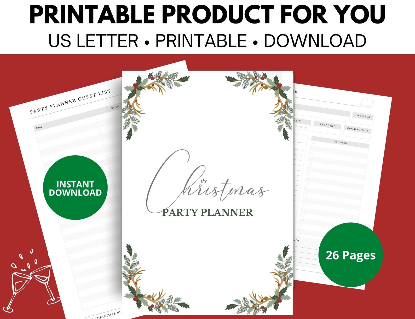 Christmas Party Planner Holiday Party Planner Printable - Etsy
