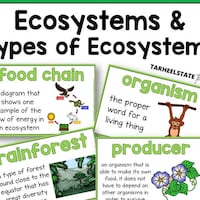 Ecosystems Biomes Definition Posters for Science Bulletin Board ...