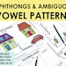 Diphthong & Ambiguous Vowel Games | Within Word Pattern Activities ...