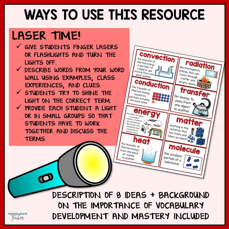 Energy and Matter Vocabulary Posters | Science Classroom Decor (digital ...