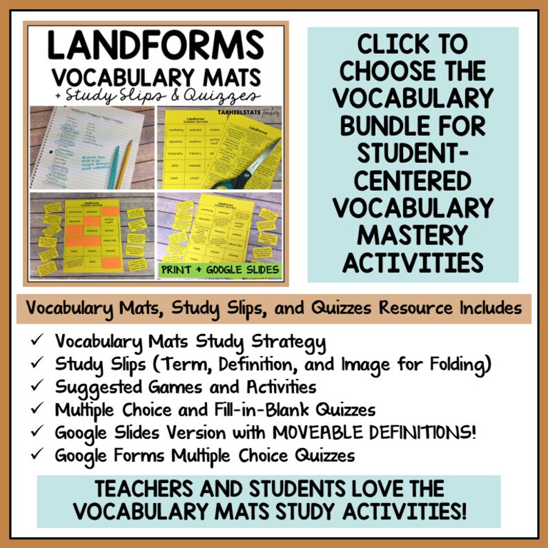 Weathering, Erosion, Landforms Definition Posters for Science Bulletin ...