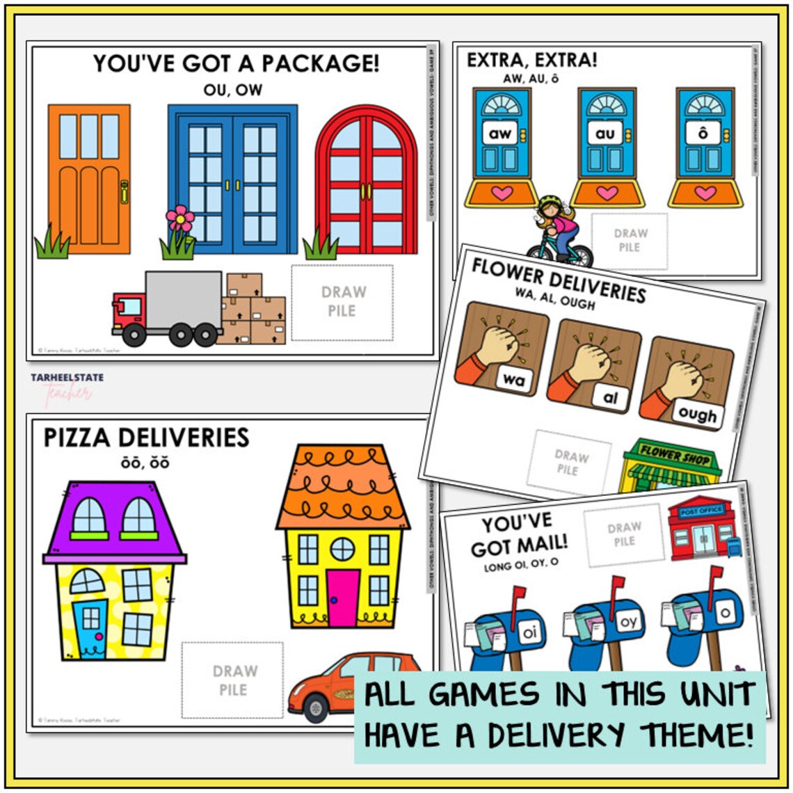 Diphthong & Ambiguous Vowel Games | Within Word Pattern Activities ...