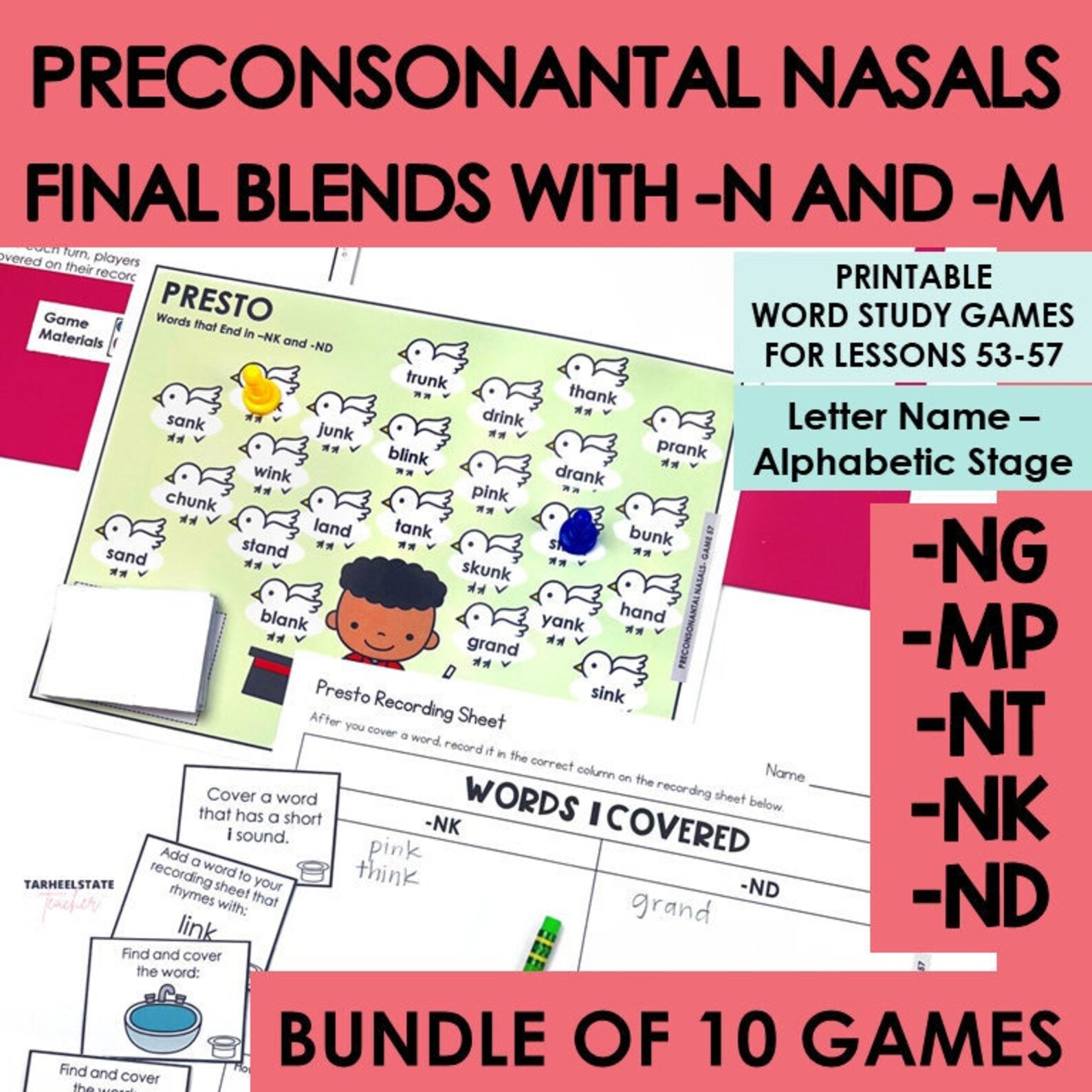 Preconsonantal Nasals Phonics Games | Ng, Mp, Nt, Nk, Nd | CVC Phonics ...