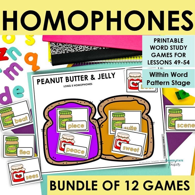 Homophones Games Bundle Activities | Long Vowel Spelling Patterns ...