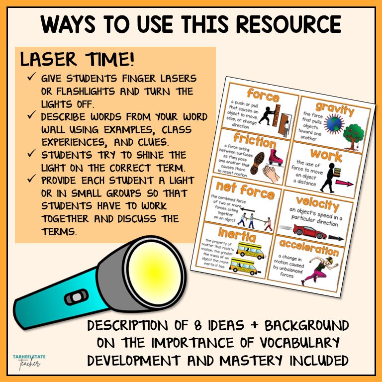 Force and Motion Word Wall | Science Vocabulary Posters (digital ...