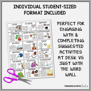Properties of Rocks and Minerals Definition Posters for Science ...