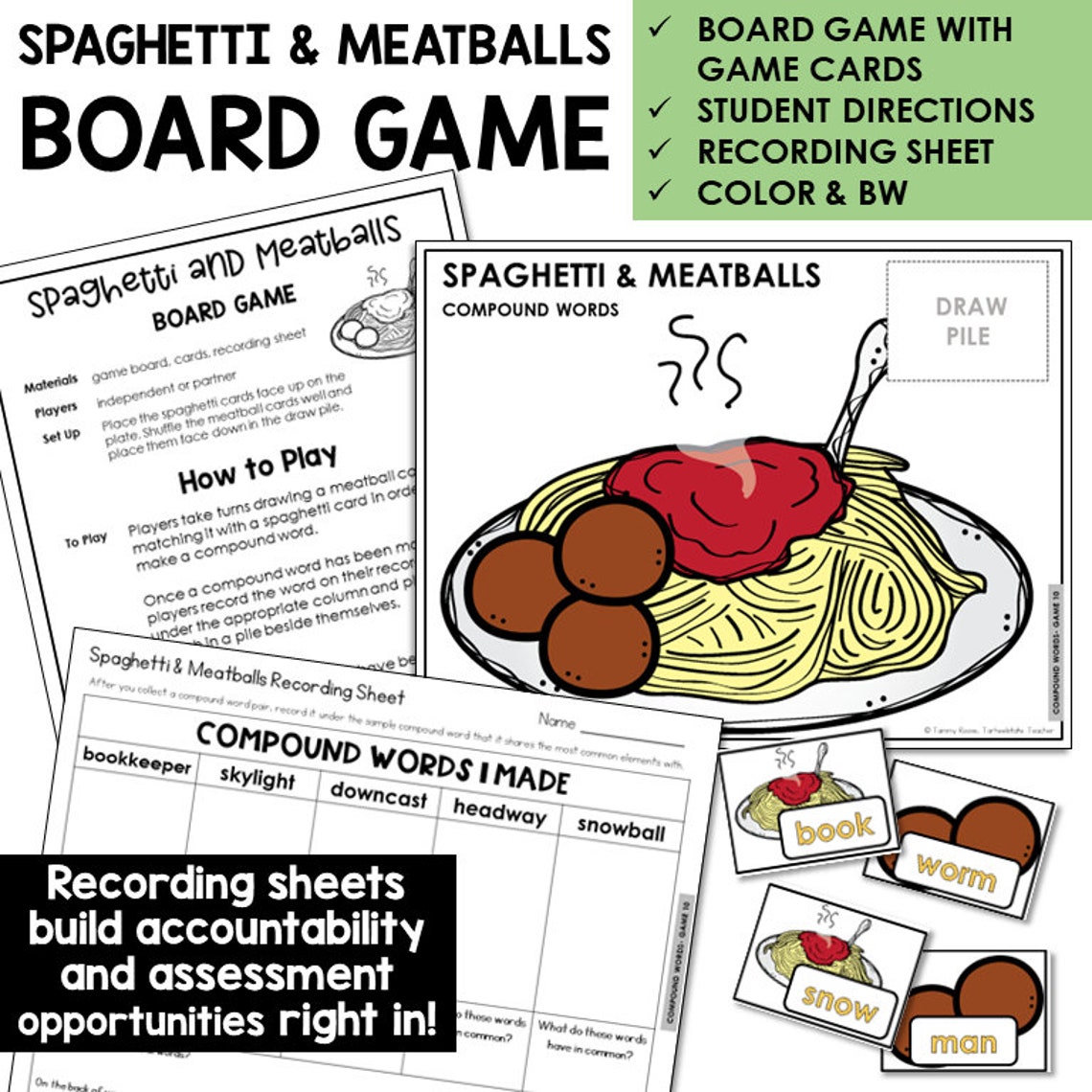 Compound Words Syllables and Affixes Games and Activities Bundle ...