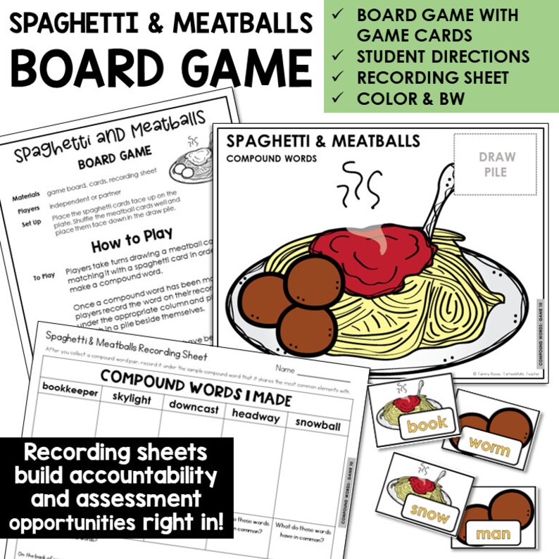 Compound Words Syllables and Affixes Games and Activities Bundle ...