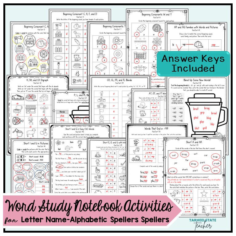 Letter Name Stage Reading and Writing Phonics Spelling - Etsy