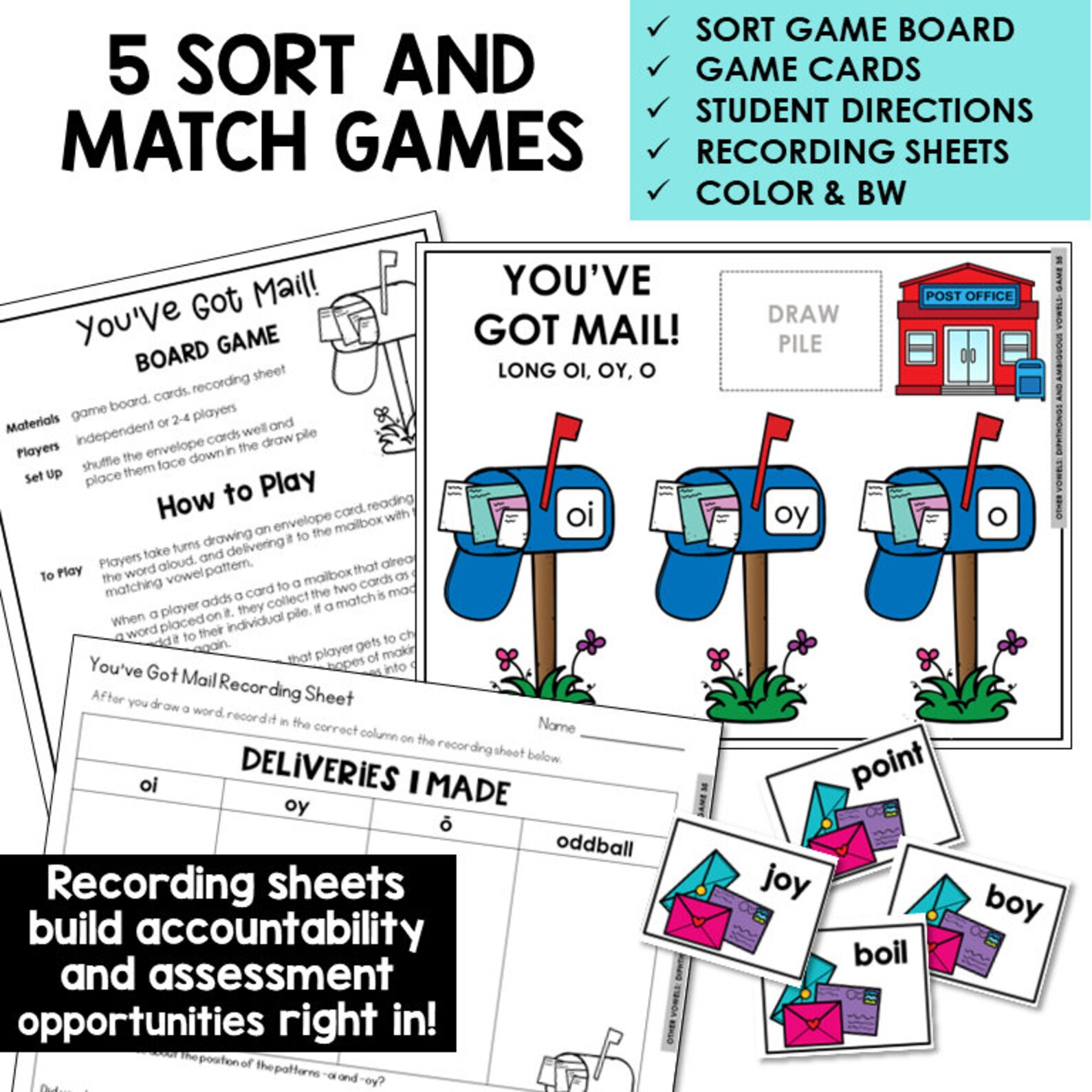 Diphthong & Ambiguous Vowel Games | Within Word Pattern Activities ...