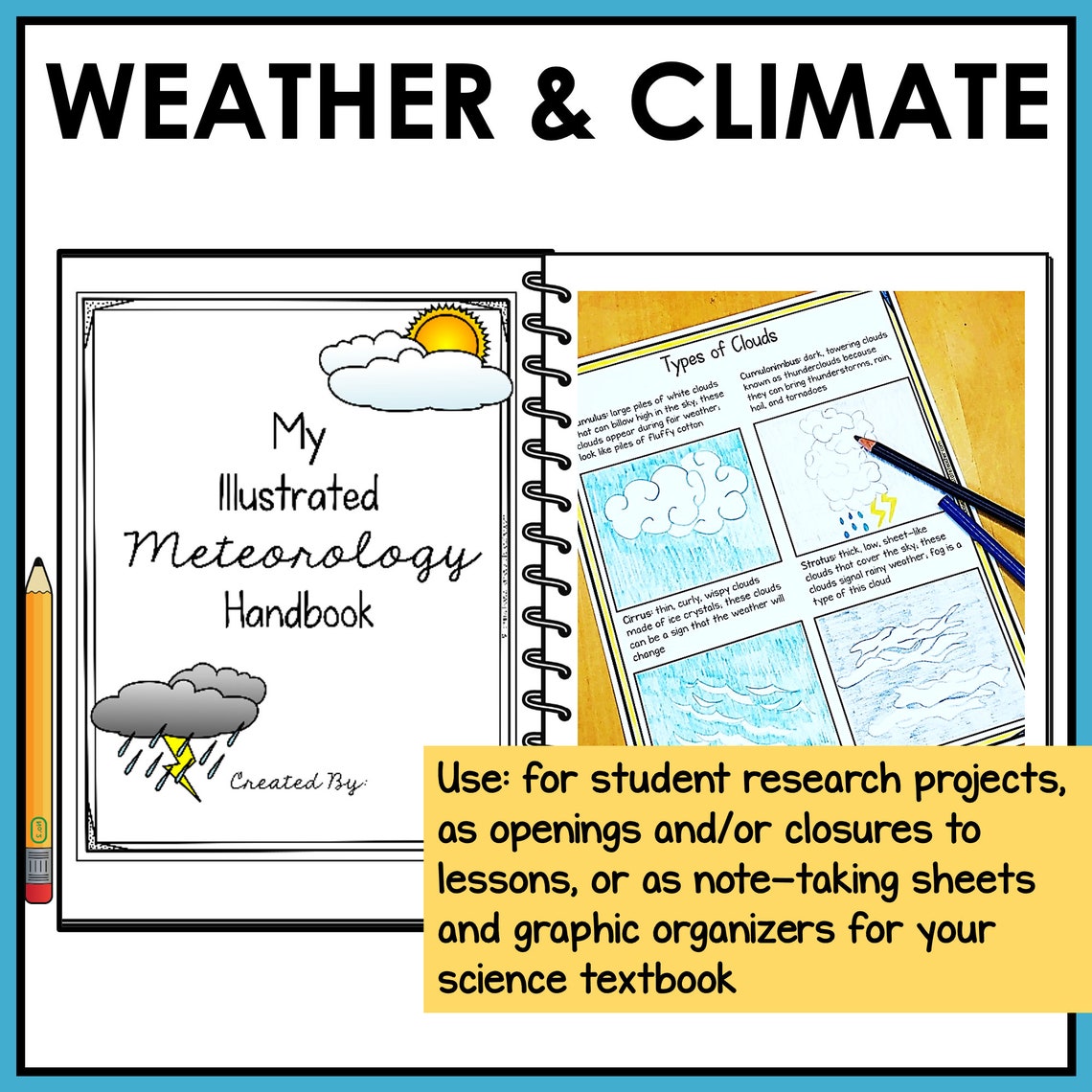 Weather & Climate Research Project | Science Notebook for Students ...