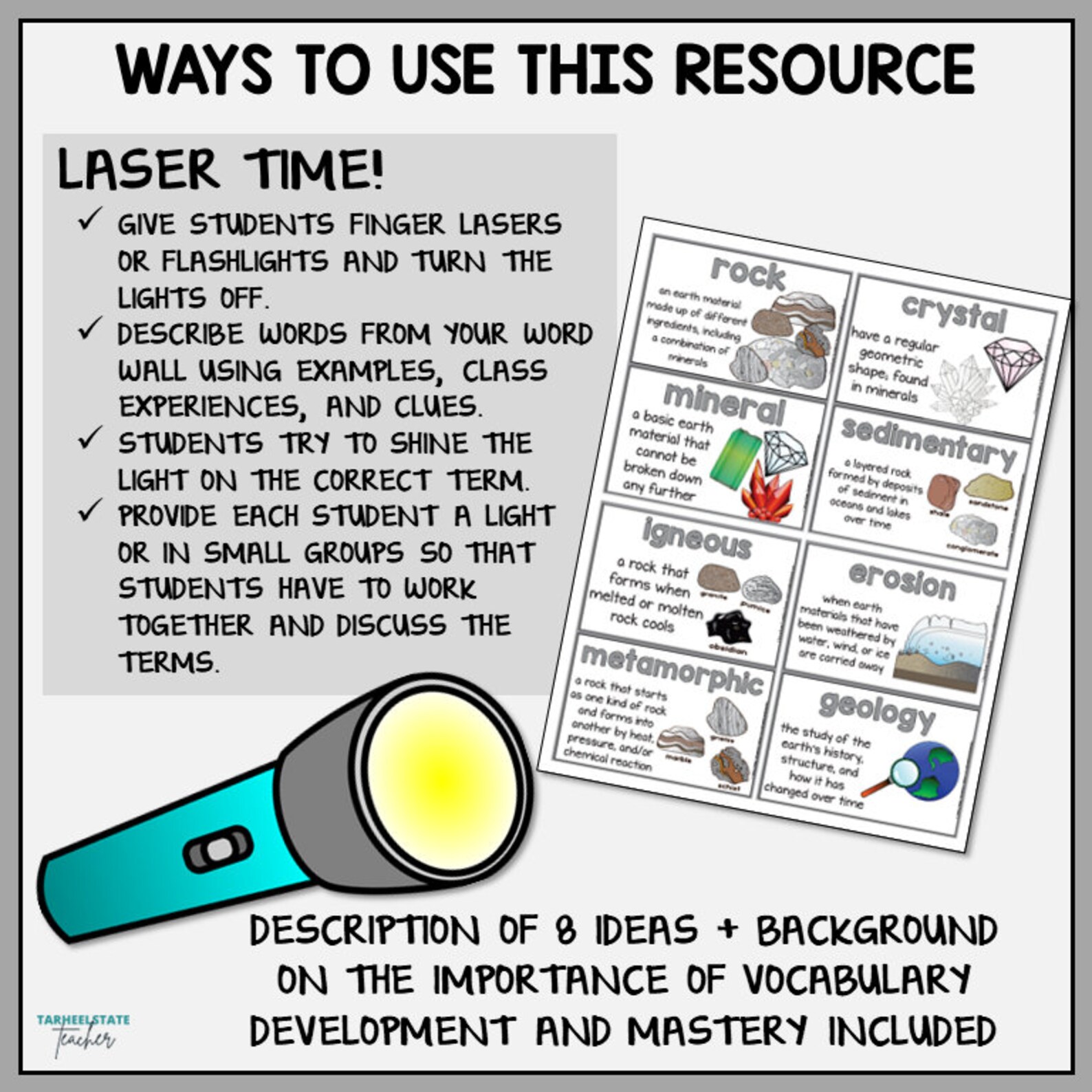 Rocks and Minerals Vocabulary Posters | Science Word Wall (digital ...