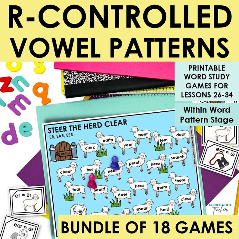 R-controlled Vowel Patterns Bundle Within Word Pattern Activities ...