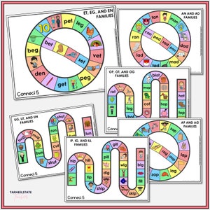 Short Vowel CVC Word Family Games Bundle | Common Word Families With ...