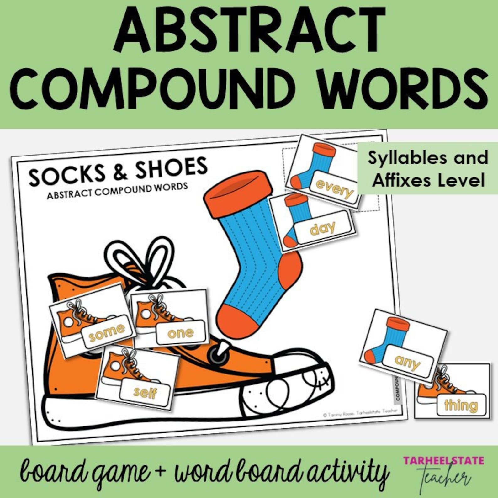 Compound Words Syllables and Affixes Games and Activities Bundle ...