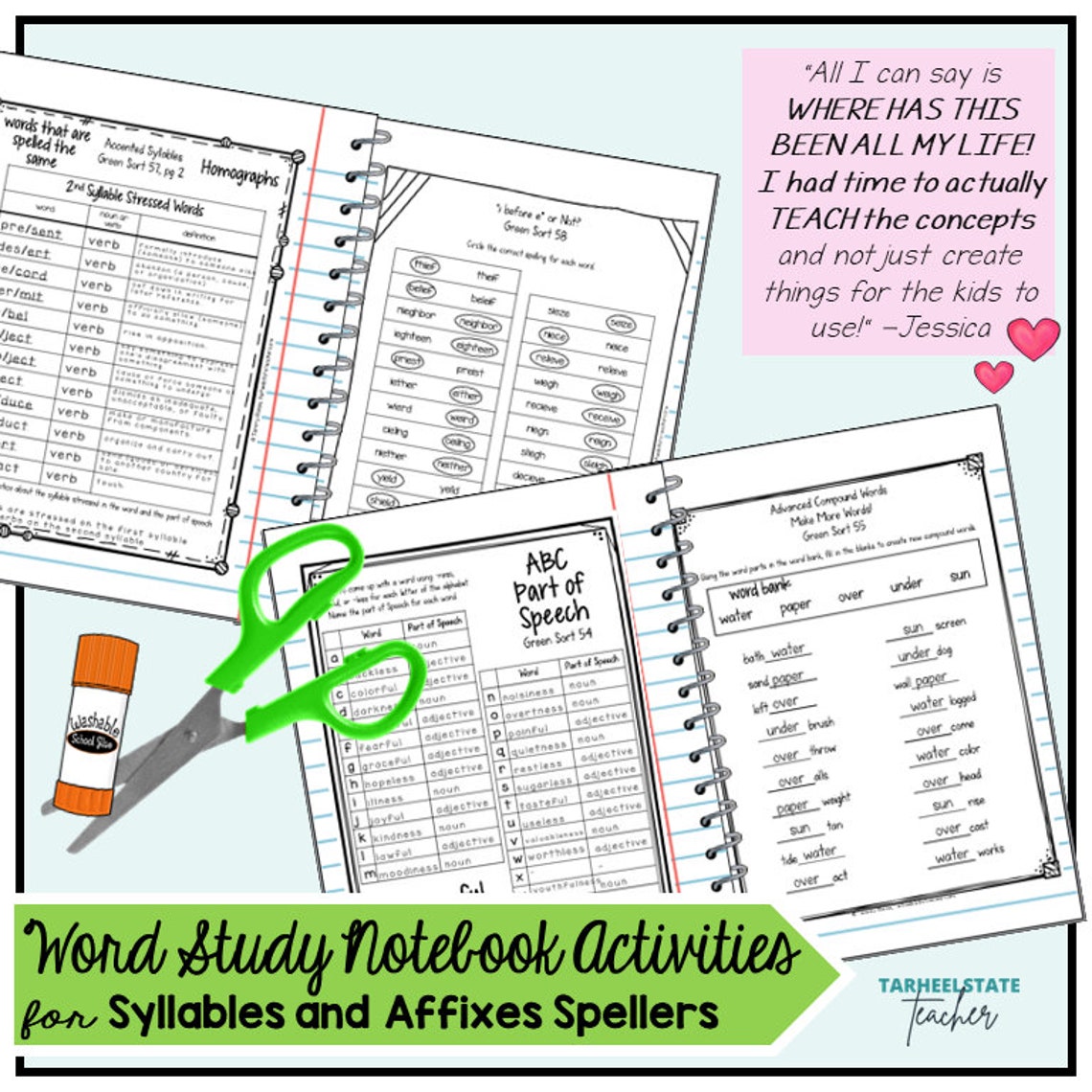 Syllables and Affixes Word Study Notebook | 4th-5th Grade Spelling ...