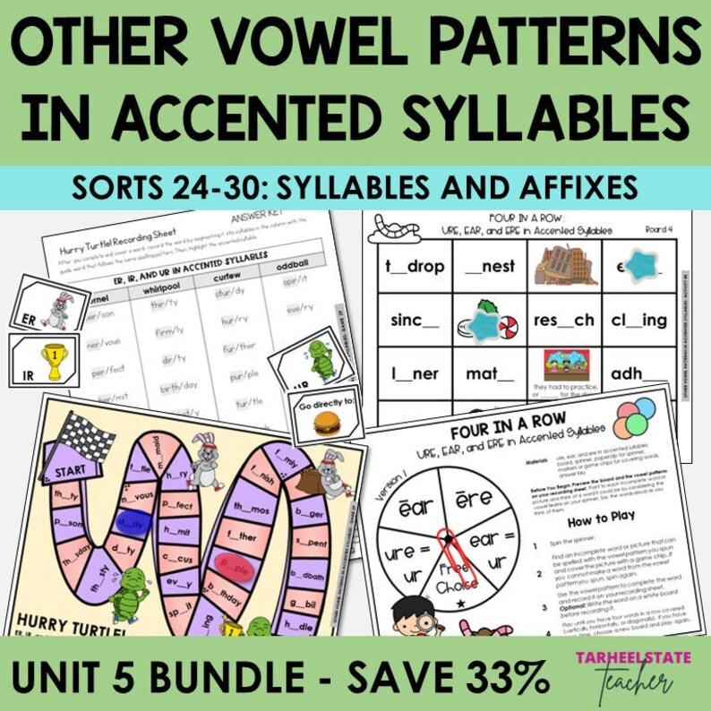 Ambiguous, Diphthong, R-controlled Vowel Patterns in Accented Syllables ...