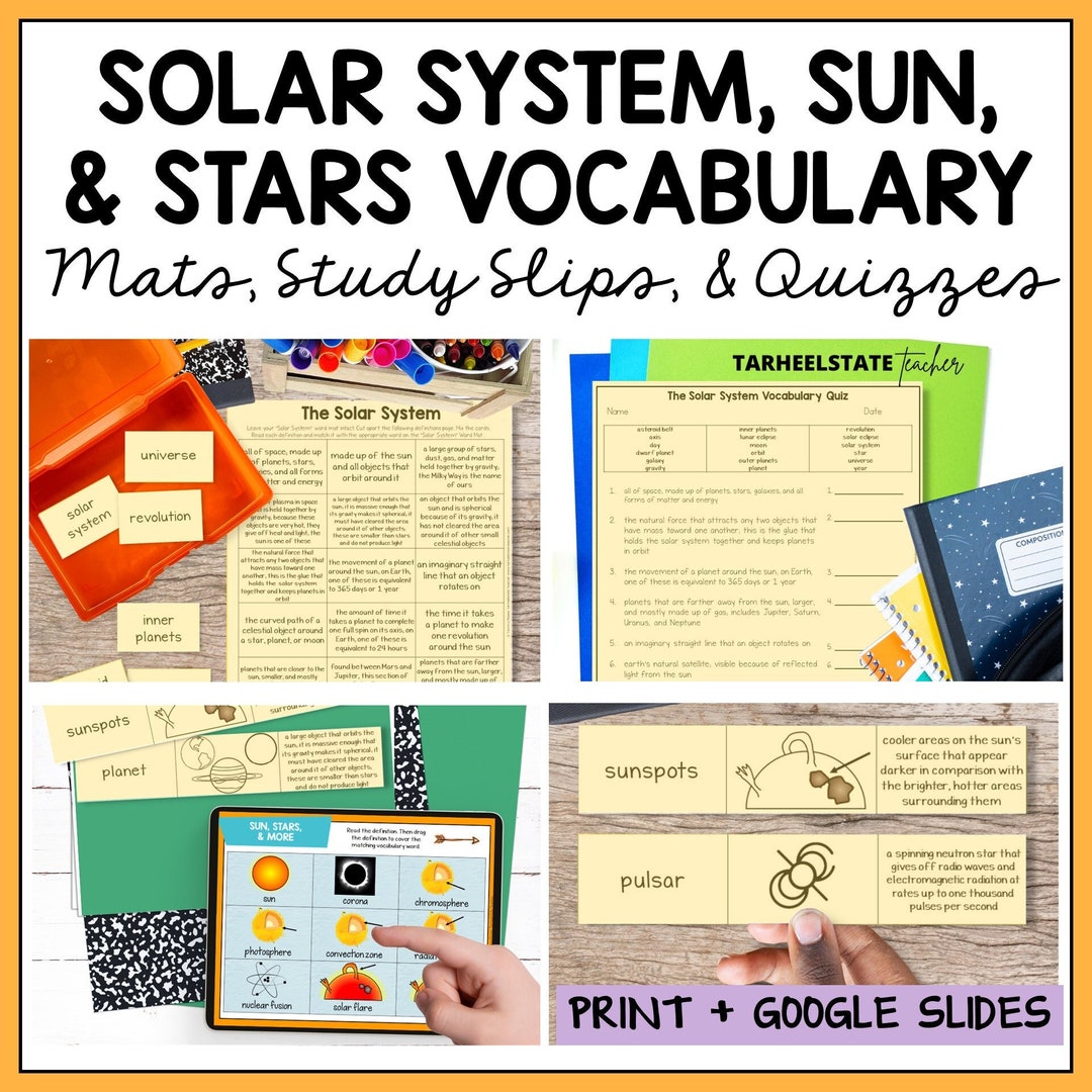 Solar System Vocabulary and Definition Practice | Vocabulary Study ...