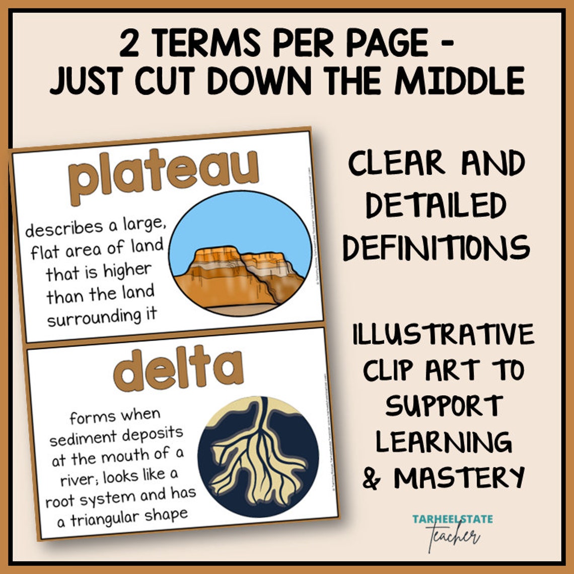 Weathering, Erosion, Landforms Definition Posters for Science Bulletin ...