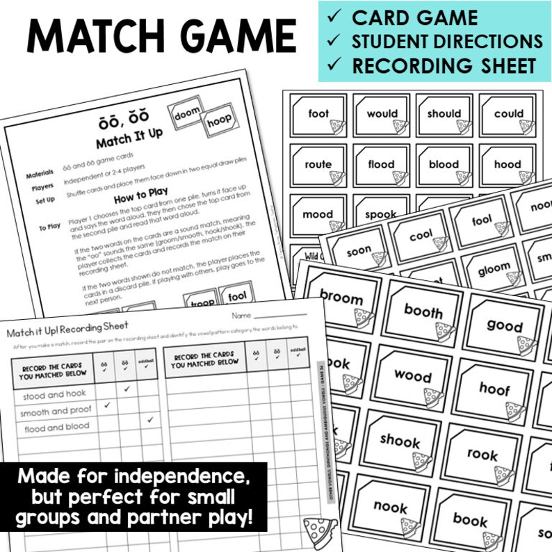 Diphthong & Ambiguous Vowel Games | Within Word Pattern Activities ...