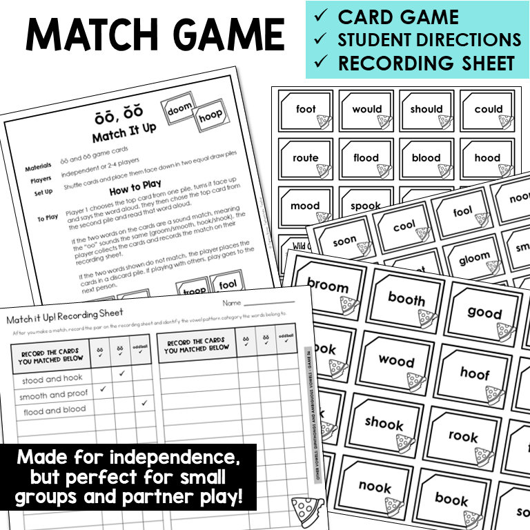 Diphthong & Ambiguous Vowel Games | Within Word Pattern Activities ...