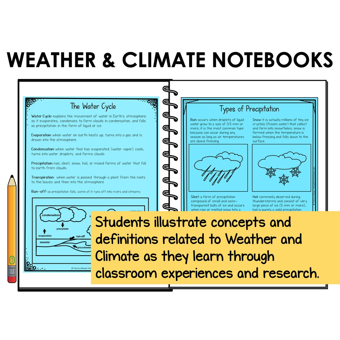Weather & Climate Research Project | Science Notebook for Students ...