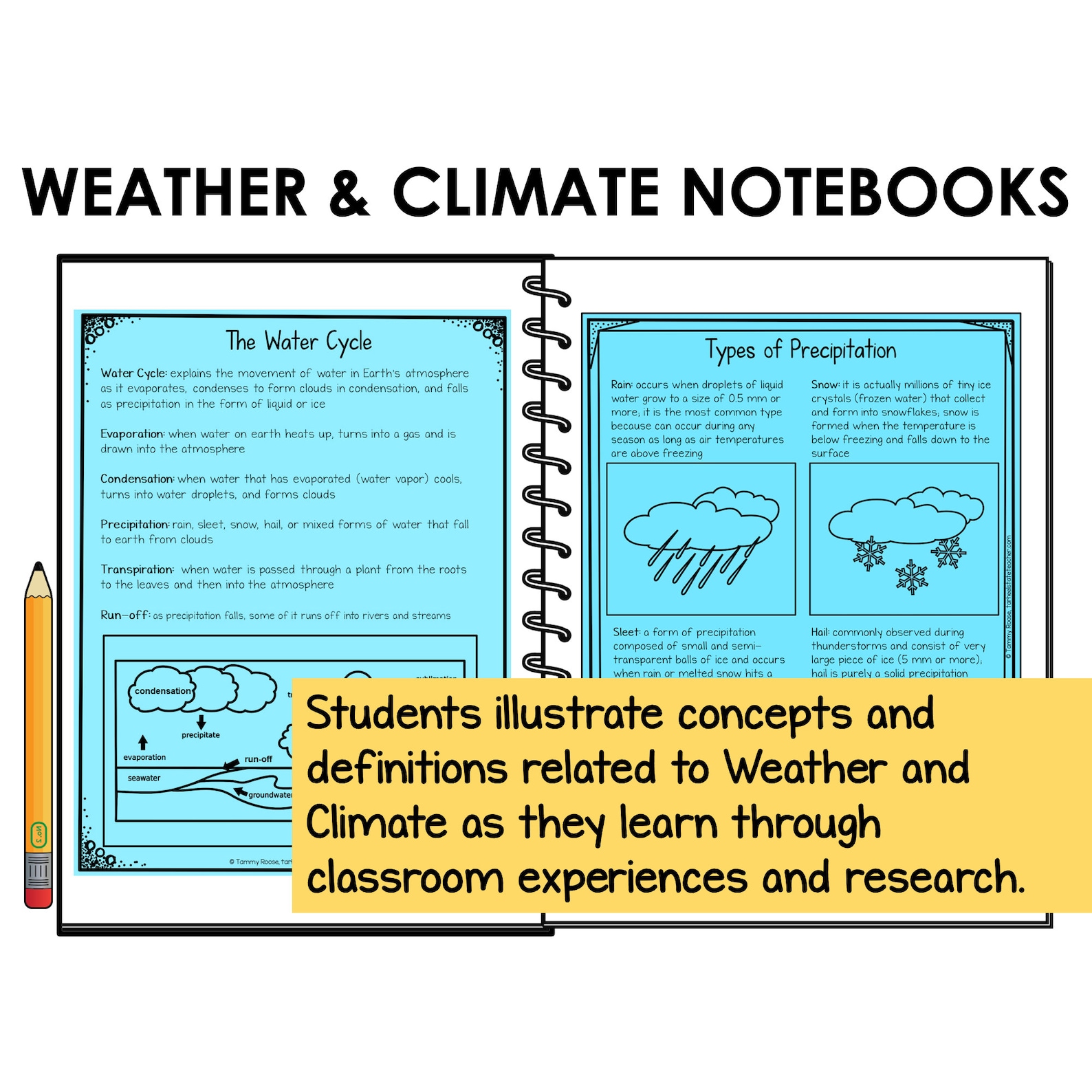 Weather & Climate Research Project | Science Notebook for Students ...