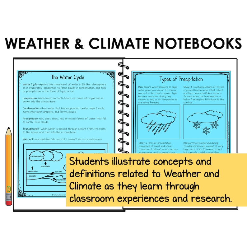 Weather & Climate Research Project | Science Notebook for Students ...