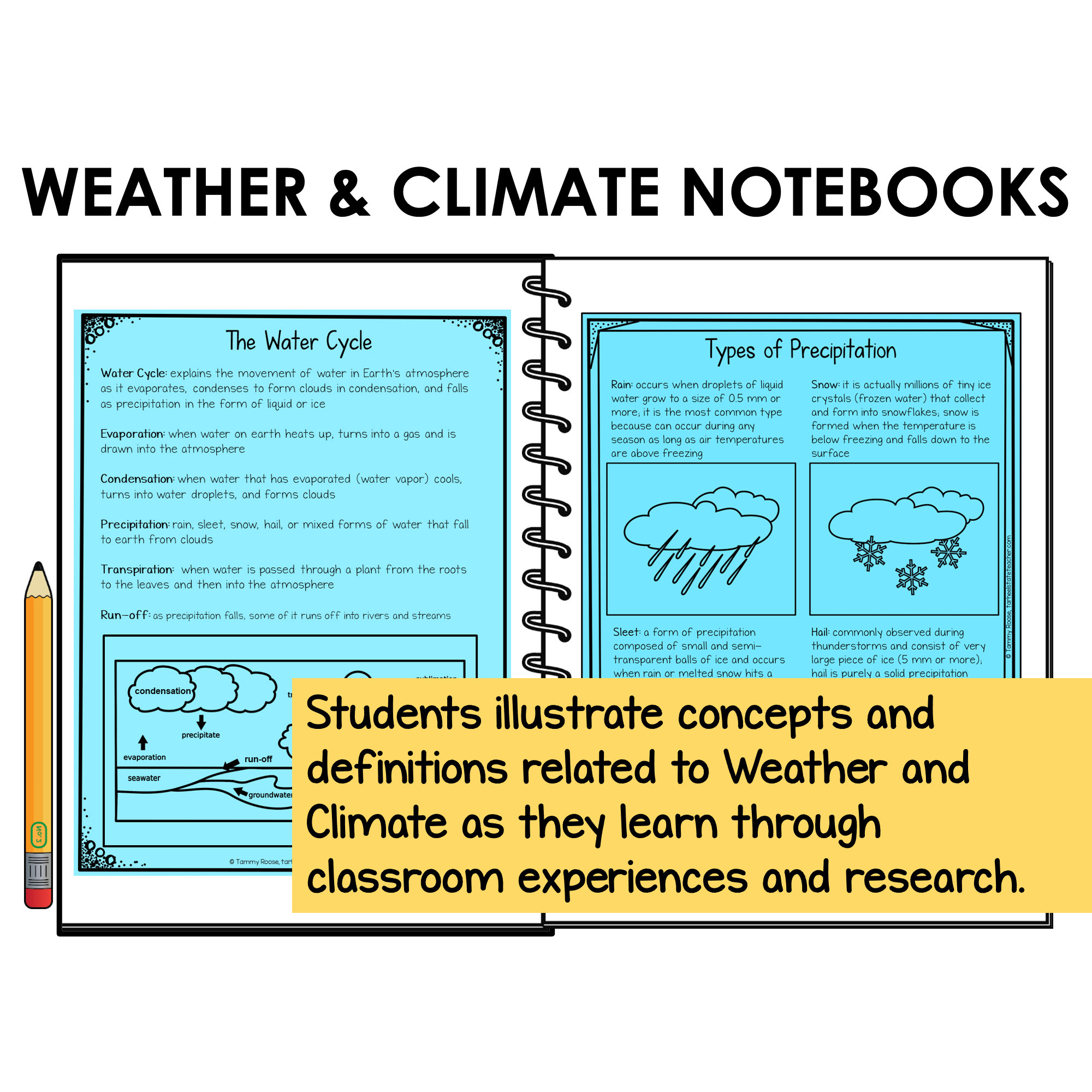 Weather & Climate Research Project | Science Notebook for Students ...