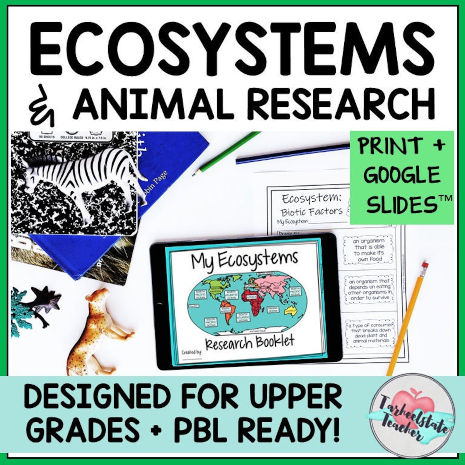 Ecosystem and Biomes Project - Animal Research Graphic Organizers ...