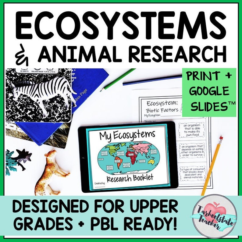 Ecosystem and Biomes Project - Animal Research Graphic Organizers ...