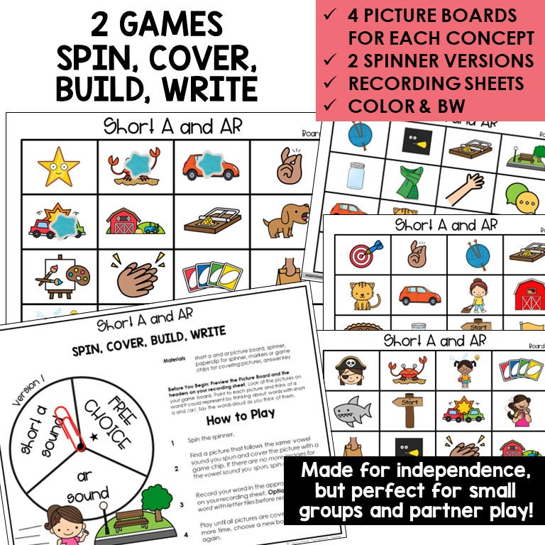 R-controlled Vowel Games and Activities Bundle | Elementary Phonics ...