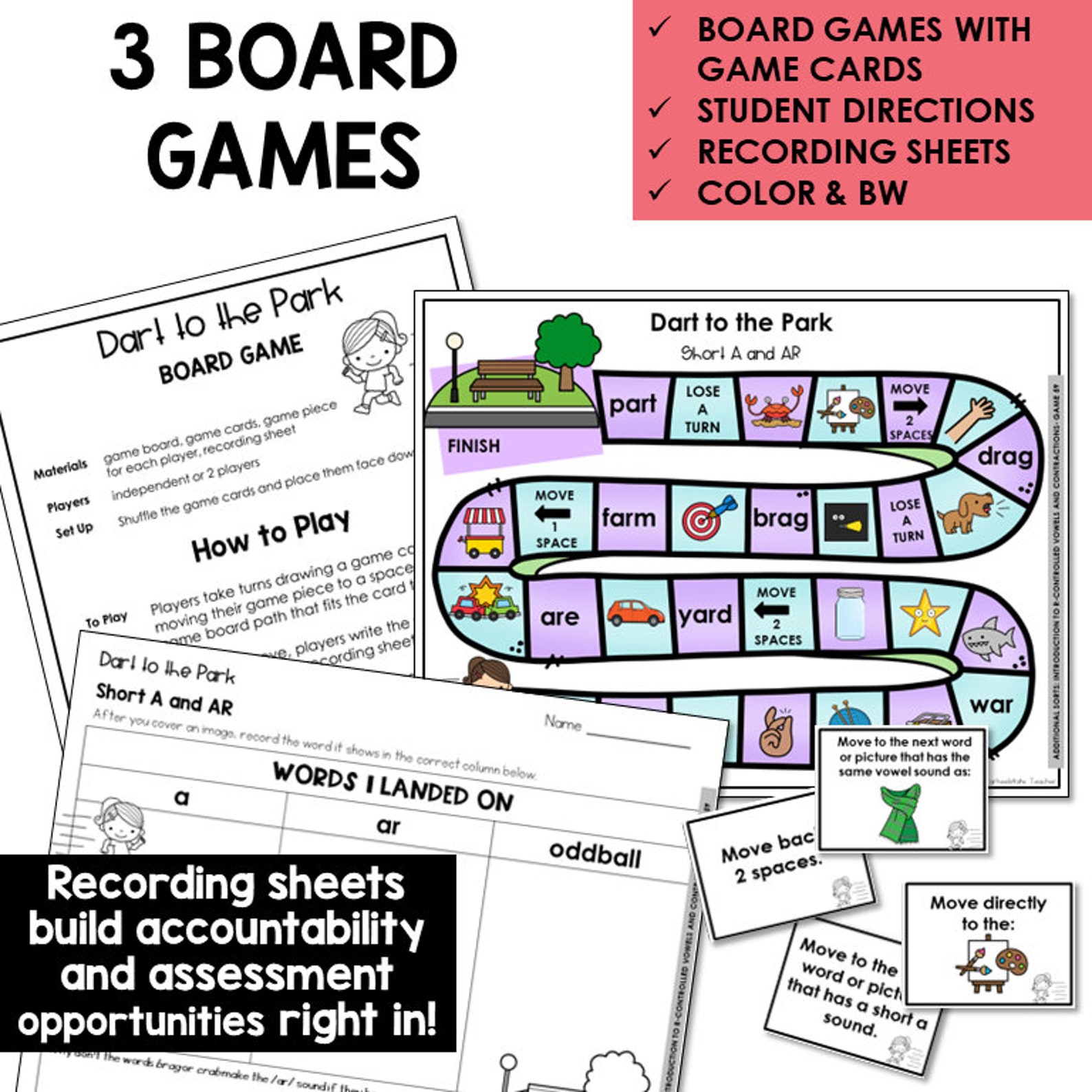 R-controlled Vowel Games and Activities Bundle | Elementary Phonics ...