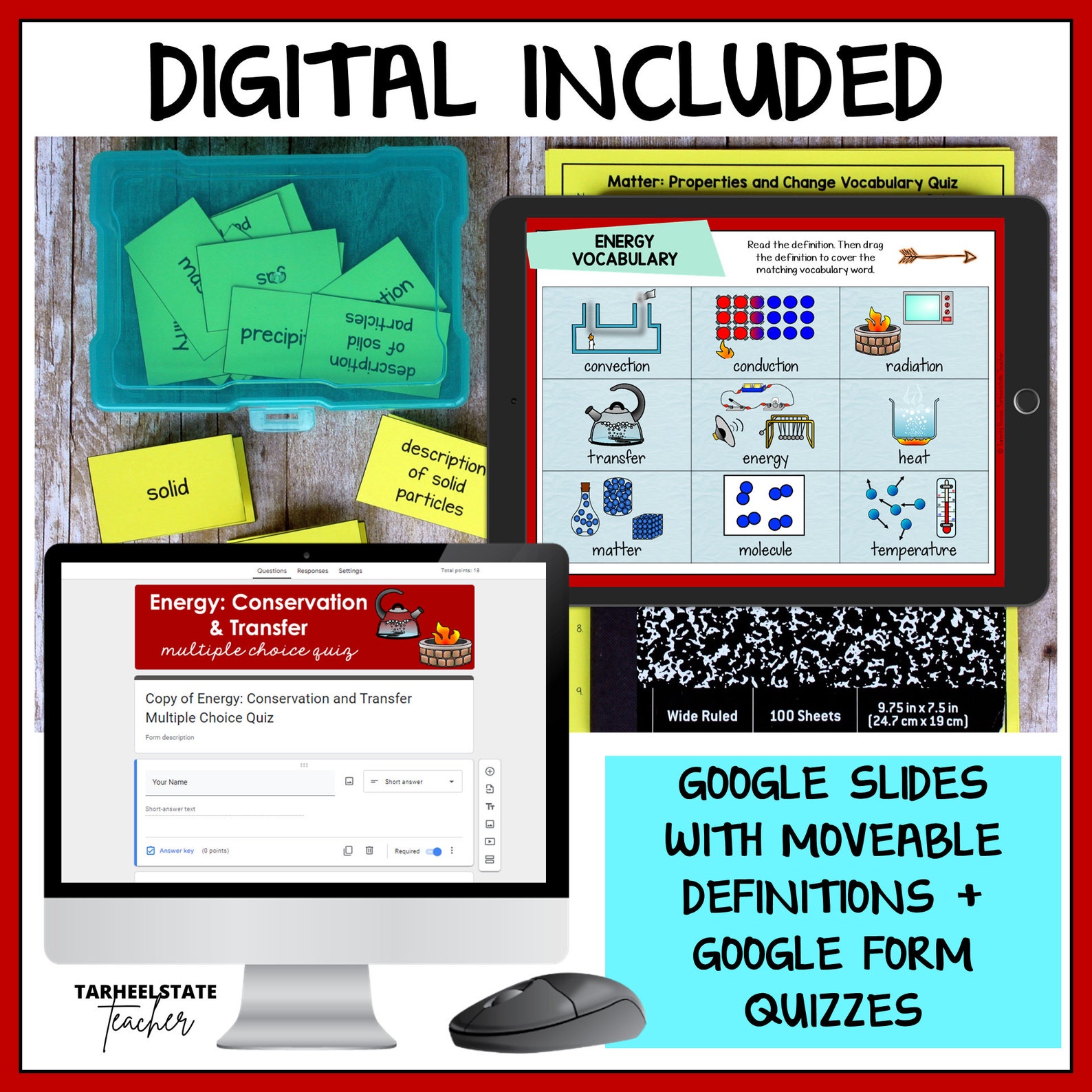 Conservation and Transfer of Energy Vocabulary & Definition Practice ...