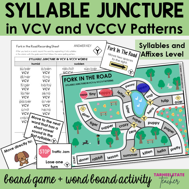 Syllable Juncture Games & Activities | 3rd-5th Grade Spelling (digital ...