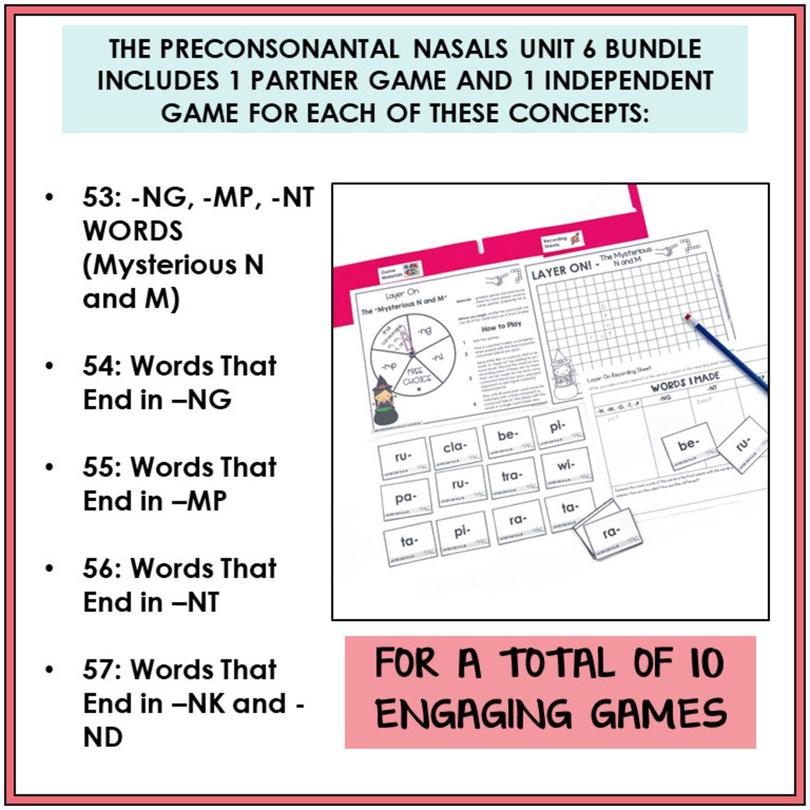 Preconsonantal Nasals Phonics Games | Ng, Mp, Nt, Nk, Nd | CVC Phonics ...