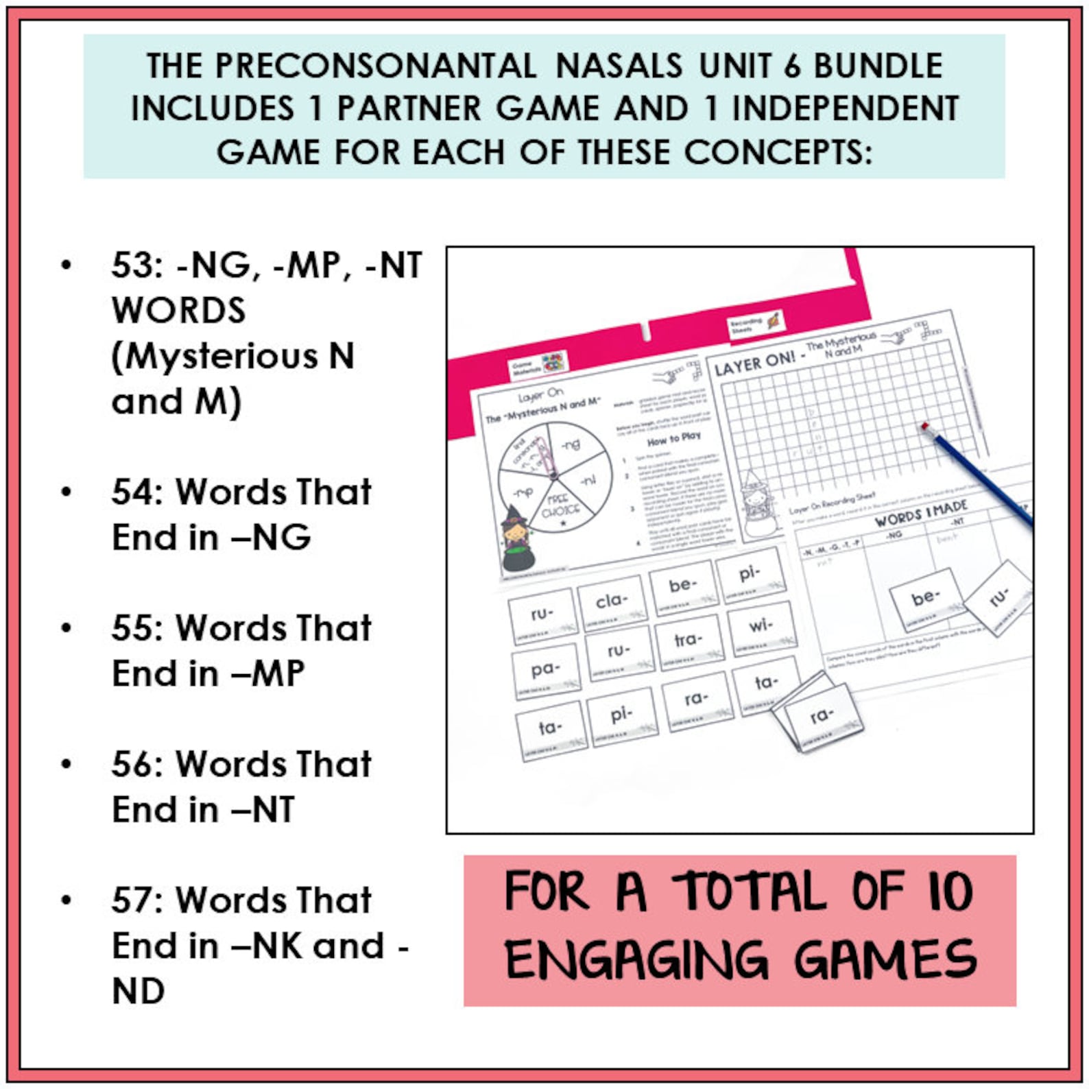 Preconsonantal Nasals Phonics Games | Ng, Mp, Nt, Nk, Nd | CVC Phonics ...