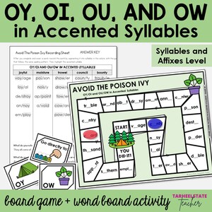 Ambiguous, Diphthong, R-controlled Vowel Patterns in Accented Syllables ...