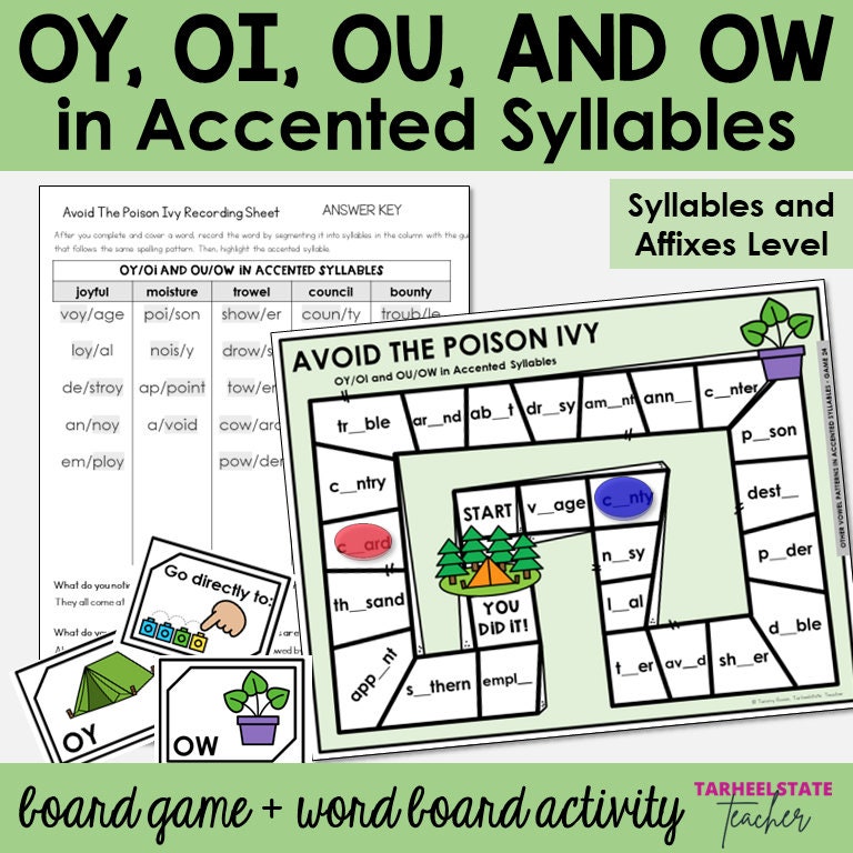 Ambiguous, Diphthong, R-controlled Vowel Patterns in Accented Syllables ...