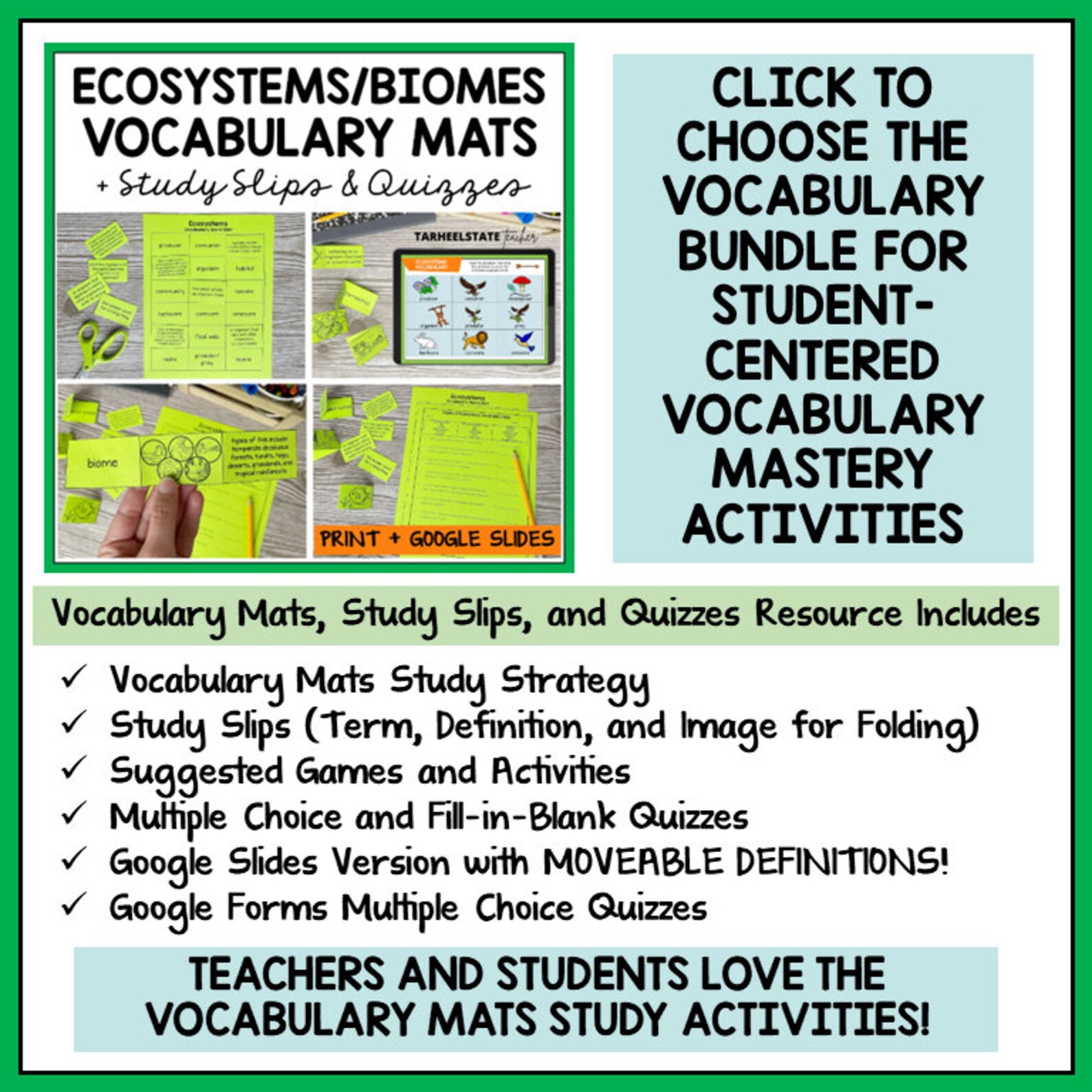 Ecosystems Biomes Definition Posters for Science Bulletin Board ...