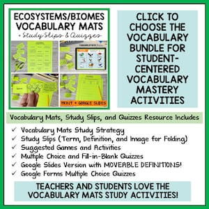 Ecosystems Biomes Definition Posters for Science Bulletin Board ...